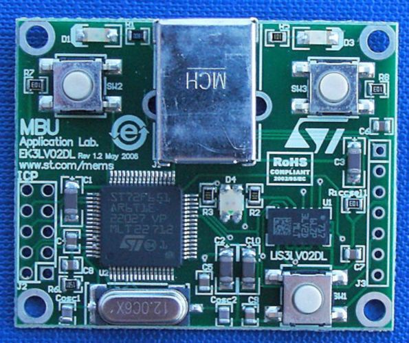 STEVAL-MKI005V1 MEMS 3-axis ±2g/±6g digital output low voltage linear accelerometer evaluation ...