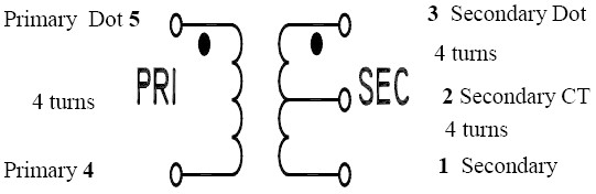 ETC4-1 E-Series RF 1:4 Flux Coupled Step-up Transformer_BDTIC ETC4-1