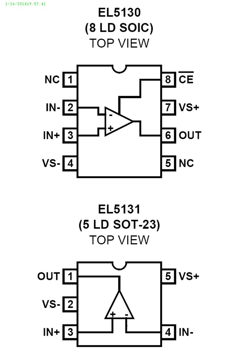 EL5130: 300MHz Low Noise Amplifiers _ BDTIC a Leading Distributor in China