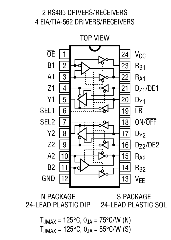 LTC1321 - RS232/EIA562/RS485 Transceivers _ BDTIC a Leading Distributor ...