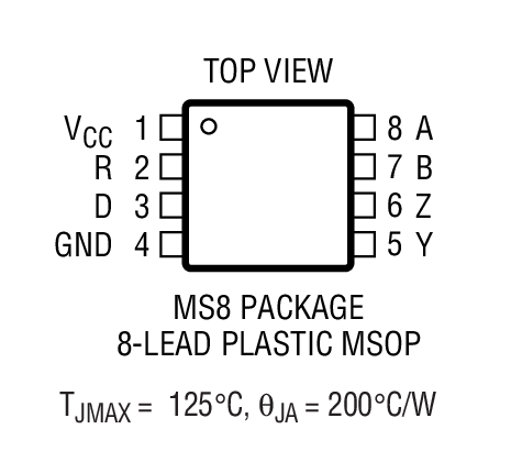LTC1690 - Differential Driver and Receiver Pair with Fail-Safe Receiver ...