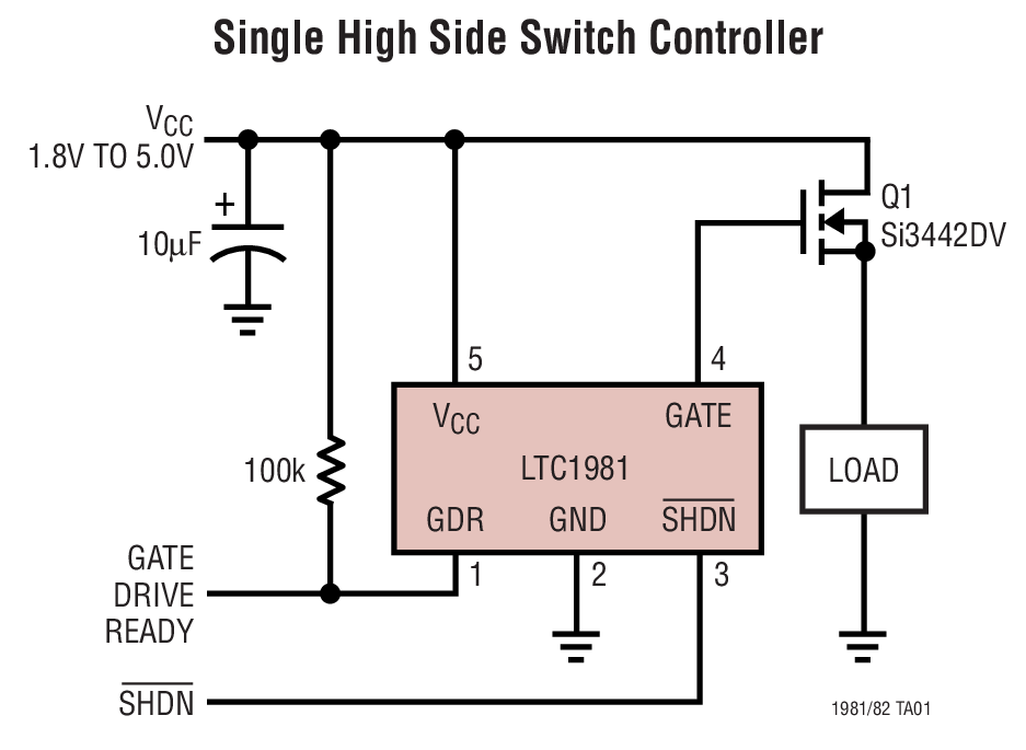 LTC1981 - Single and Dual Micropower High Side Switch Controllers in ...