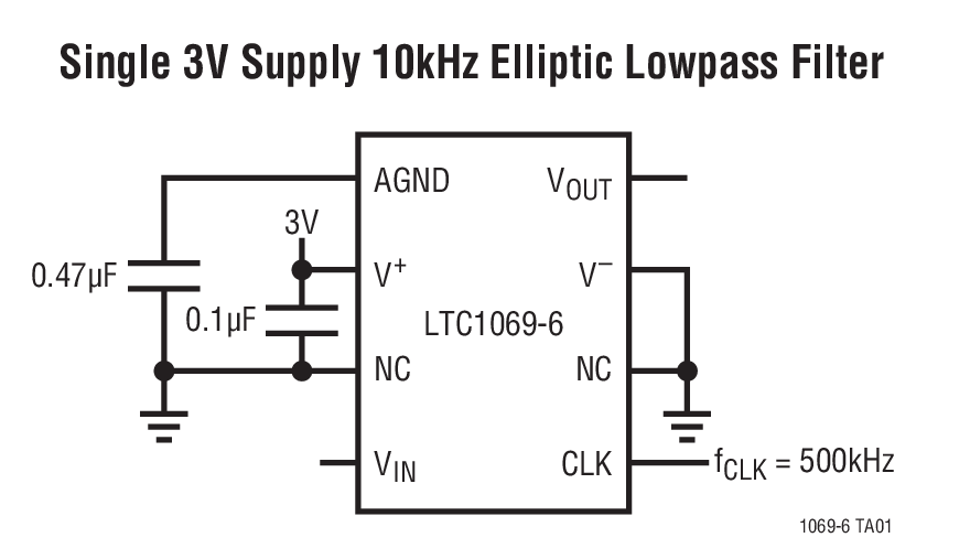 LTC1069-6 - Single Supply, Very Low Power, Elliptic Lowpass Filter _ BDTIC a Leading Distributor ...