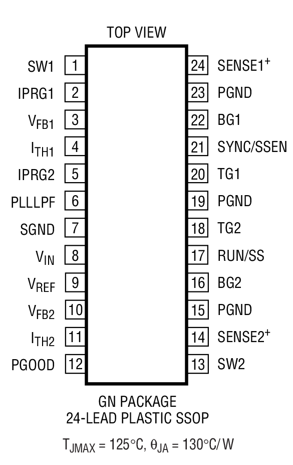 LTC3776 - Dual 2-Phase, No RSENSE Synchronous Controller for DDR/QDR ...