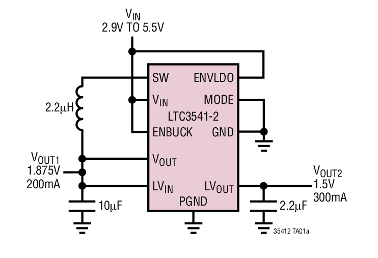 LTC3541-2 - High Efficiency Buck + VLDO Regulator _ BDTIC a Leading ...