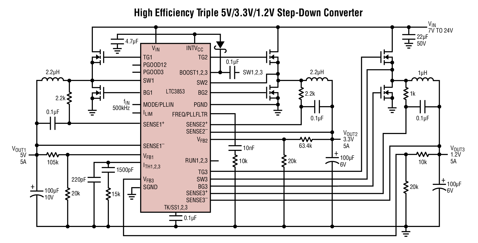 LTC3853 - Triple Output, Multiphase Synchronous Step-Down Controller _ BDTIC a Leading ...