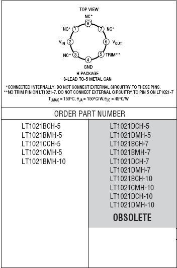 LT1021CCN8-10 Precision Reference _BDTIC代理LT1021CCN8-10