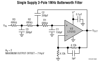 LT1213 28MHz, 12V/µs, Single Supply Dual and Quad Precision Op Amps ...
