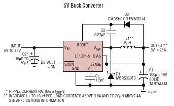 LT1374 4.5A, 500kHz Step-Down Switching Regulator _BDTIC代理LT1374