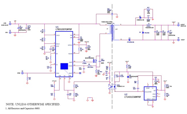 LT8310 和 LT1431 具 Opto 反馈功能的 81W 隔离型非同步正激式转换器 _ BDTIC a Leading ...