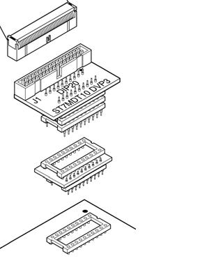 ST7MDT10-20/DVP DIP20/SO20 connection kit for ST7MDT10-DVP3_BDTIC 代理 ...